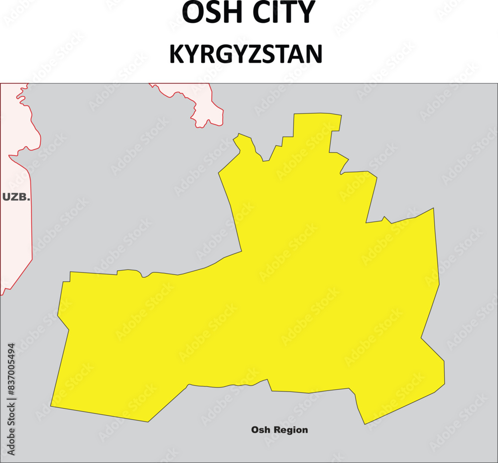 OSH CITY Map. Major city map of OSH CITY. Political map of OSH CITY ...