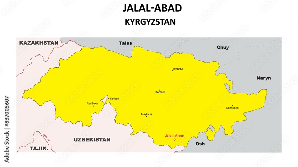 JALAL-ABADMap. Major city map of ISSYK KUL. Political map of JALAL ...