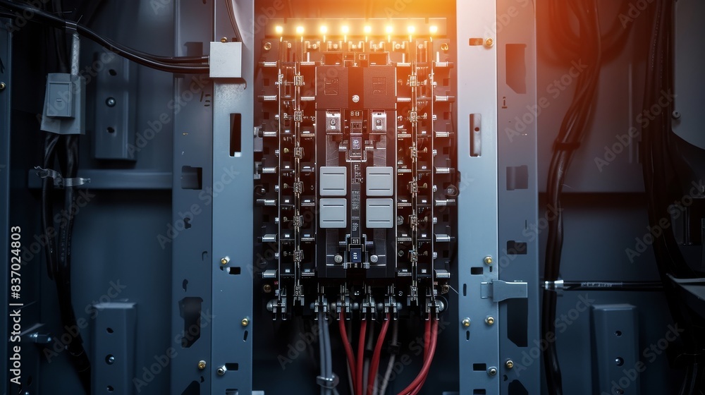 Electrical circuit breaker in a commercial building electrical ...