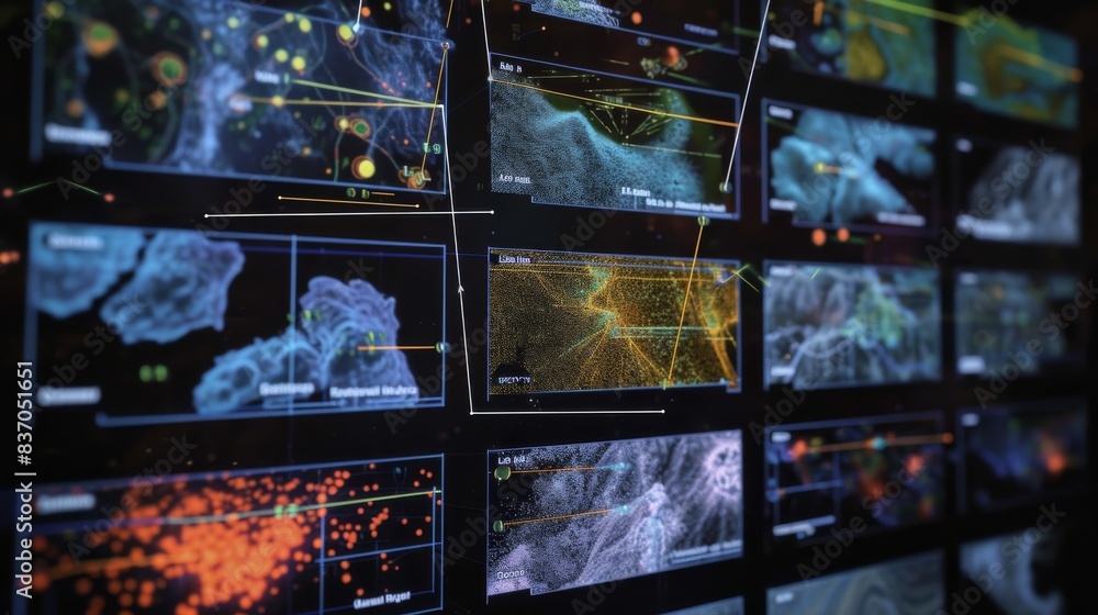 Image processing: a set of images with regions of interest labeled and ...