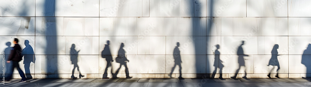 the shadows of people, model for the business world, created with ...