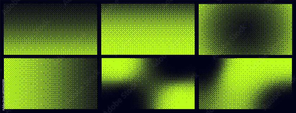 Retro bitmap backgronds set. Trendy gradient pixel art. Wallpaper ...
