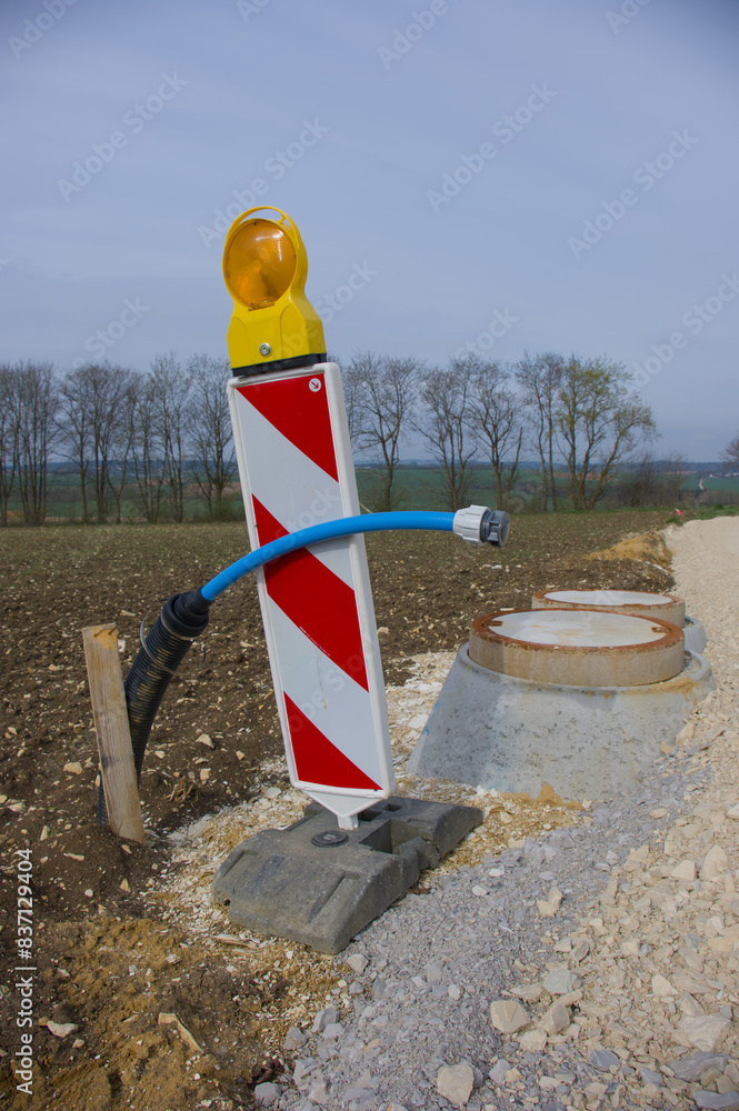 Wasseranschluss / Wasserleitung in einem Neubaugebiet ...