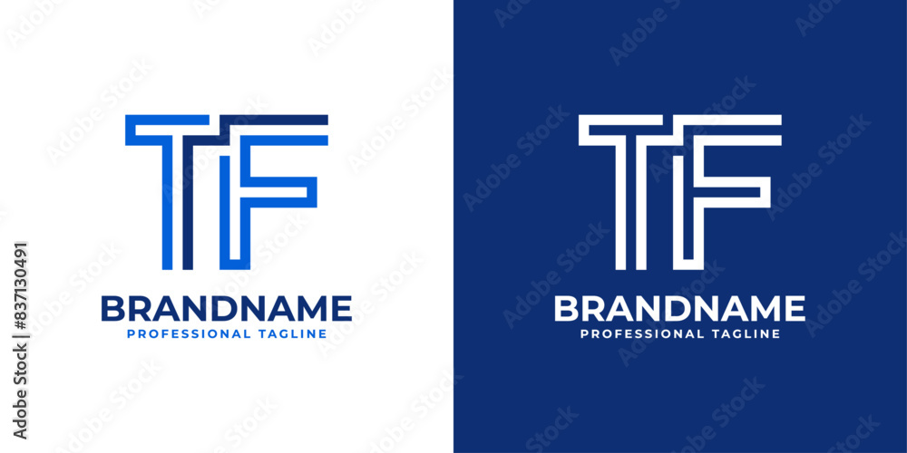 Letters TF Line Monogram Logo, suitable for business with TF or FT ...