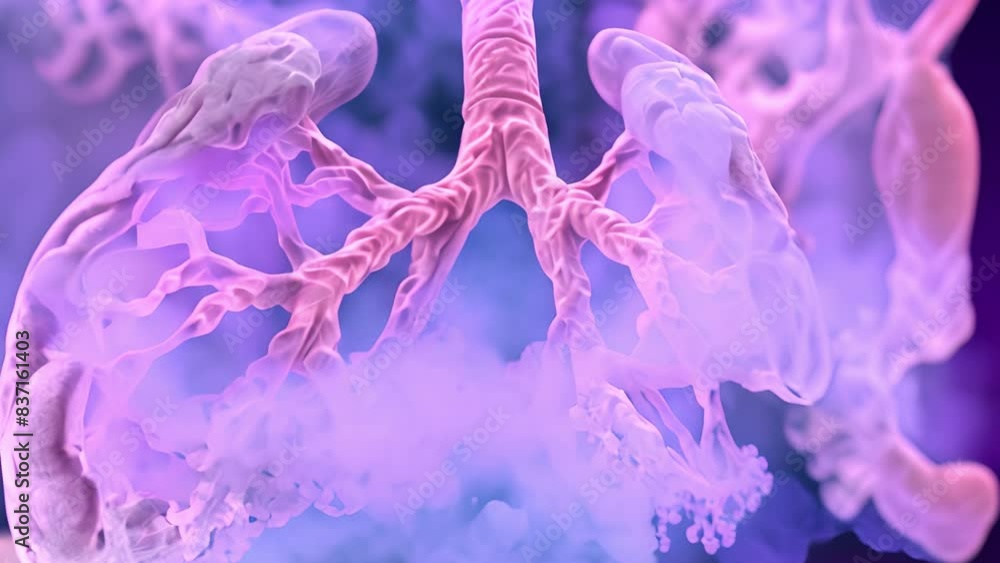 bronchiectasis. respiratory illness. Bronchus normal and bronchiectasis ...