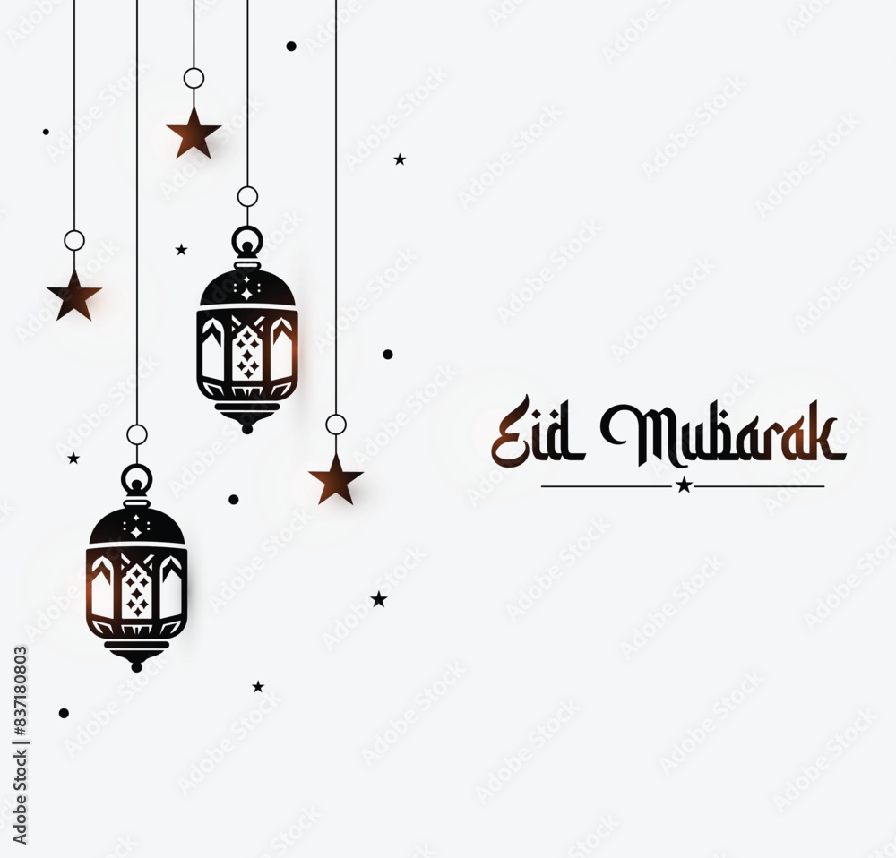 Islamic background design. Eid Mubarak background. Ramadan lantern ...