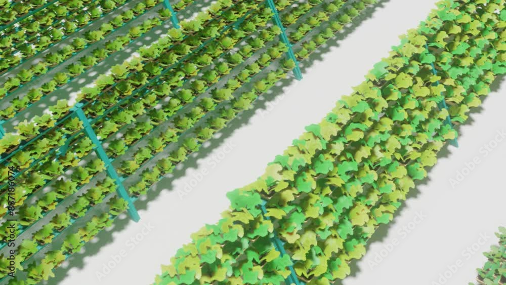 Innovative vertical farm that uses only sunlight 3D animation concept ...