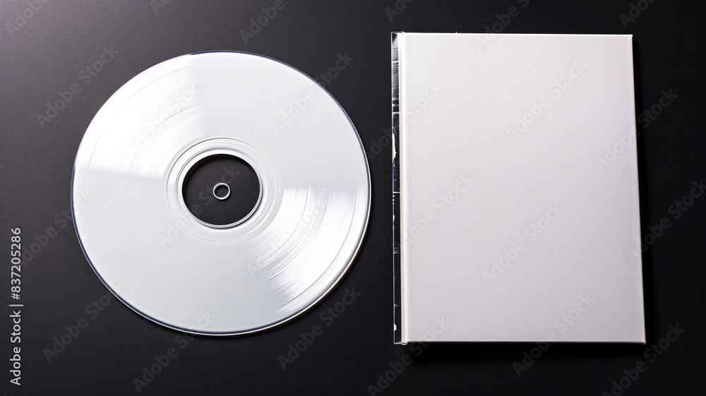 Compact disc or CD and album cover mockup for branding and marketing ...