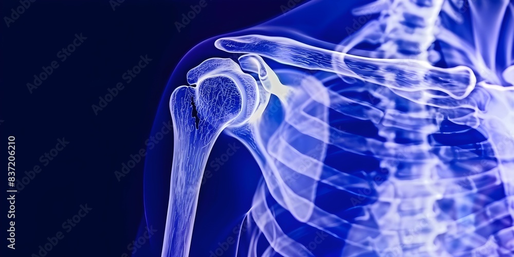 Detailed X-ray Image of Human Shoulder Joint Bone Structure. Concept ...