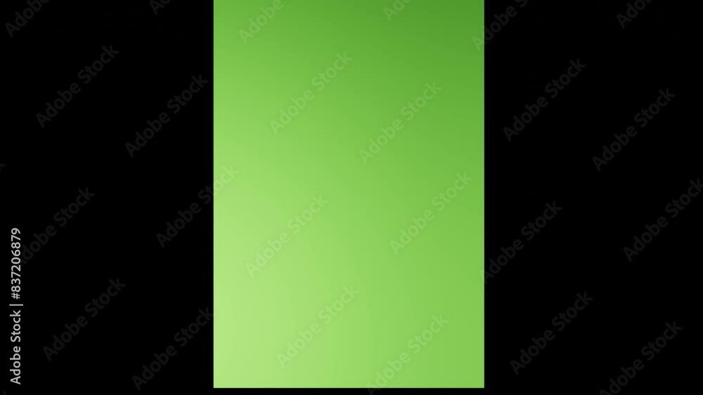 A Green Screen Banner unrolling on a transparent background. Chroma key ...