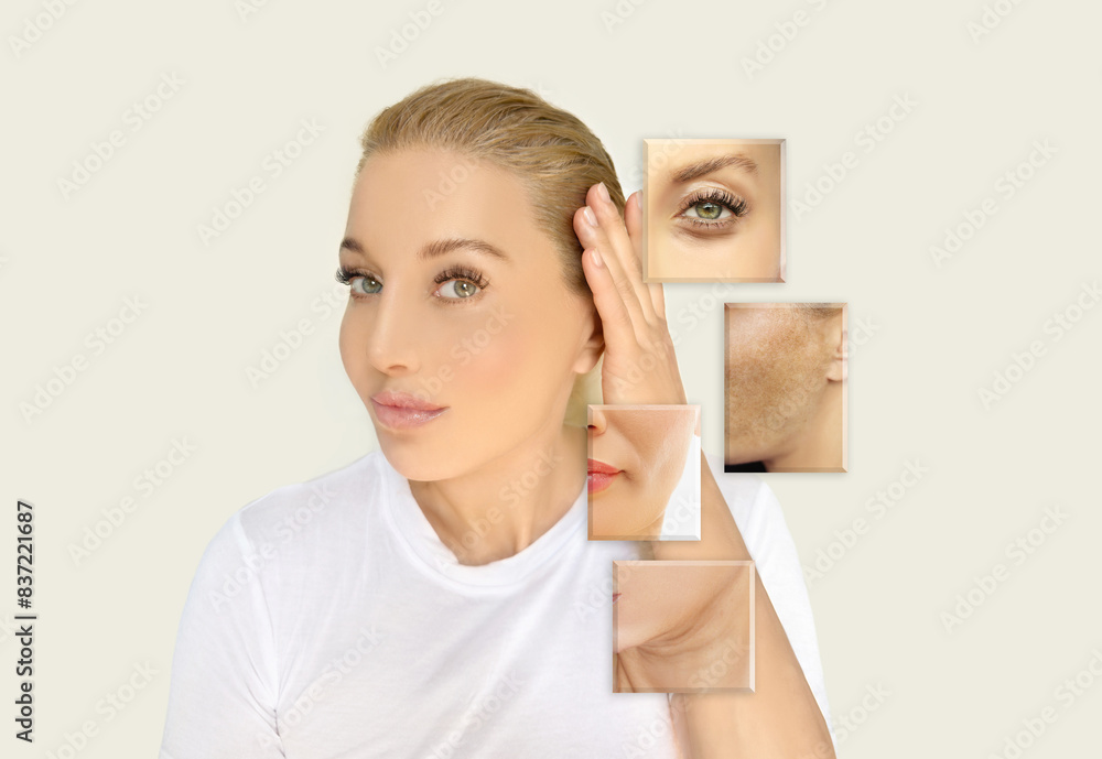 Signs of skin aging,signs of premature aging, Wrinkles and fine lines ...