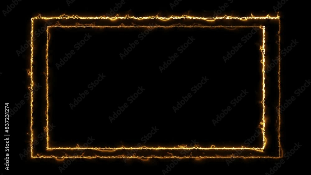 Rectangular Fire effect Animation. Fire Flame Gradually Appearing in A ...
