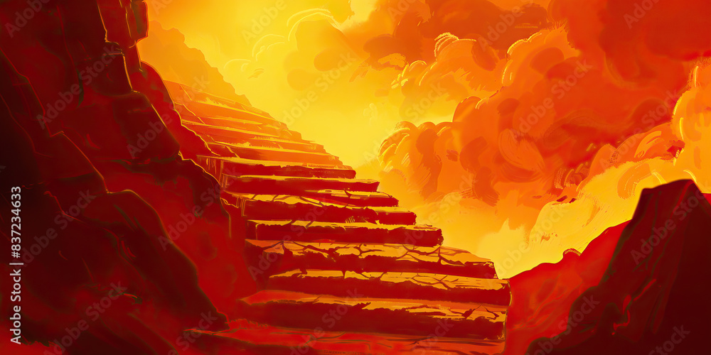 Slippery Slope: the gradual descent into hell, marked by physical and ...