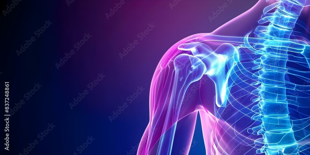 Anatomy of a Human Shoulder Bones and Joints X-ray Image. Concept ...