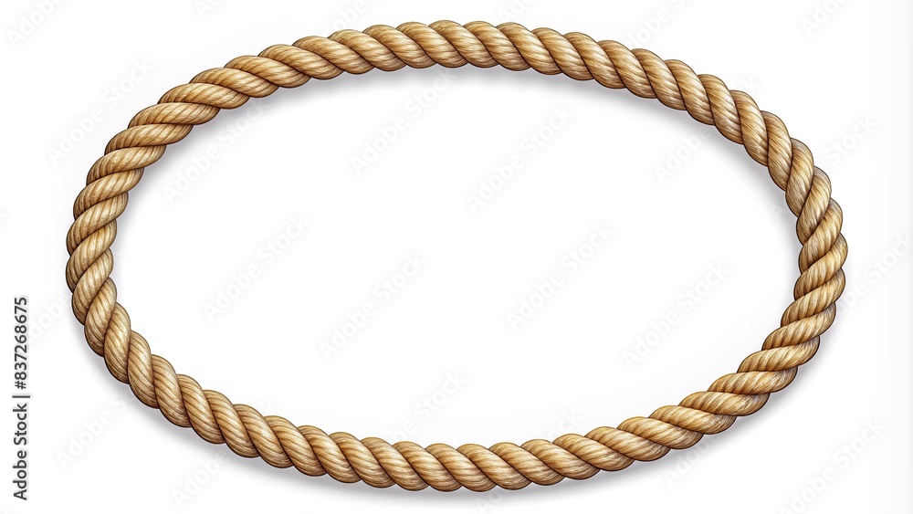 Rope circle frame border isolated on a background, rope, circle, frame ...