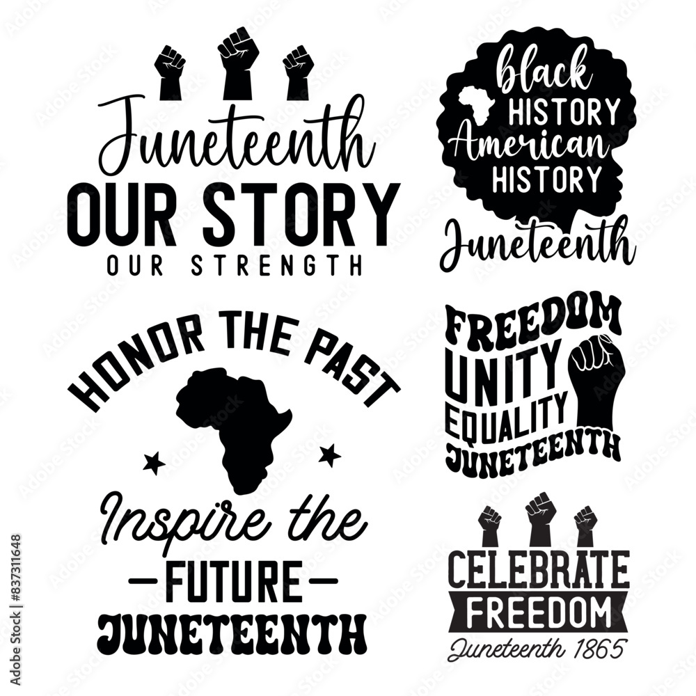juneteenth Quote t-shirt design Bundle, black history svg, frican ,american, juneteenth Bundle ...