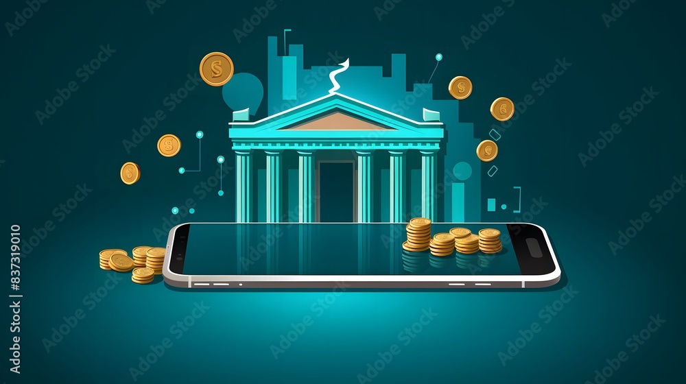 Digital Banking Concept, Mobile Banking Illustration, Financial ...