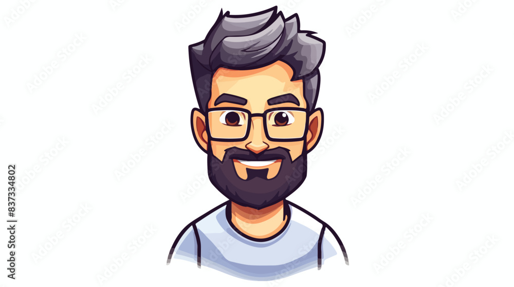 Change User Symbol White 2d flat cartoon vactor illustration 素材庫向量圖 ...