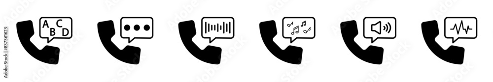 Stock illustration on the theme of Phone icon in flat style. Telephone ...