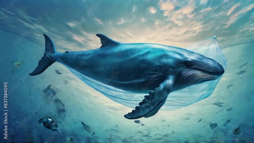 Help to protect animals and the environment, World oceans day concept ...