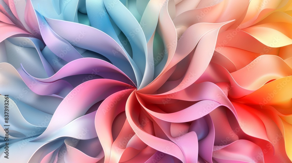 The optical illusion of whirling motion is created by an animated ...