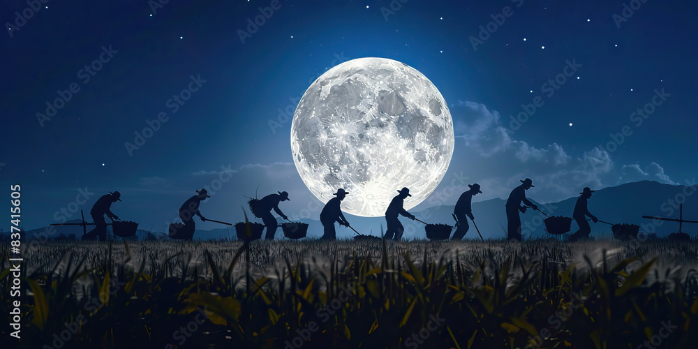 The Harvest Moon Rises High - Under the glow of the full harvest moon ...