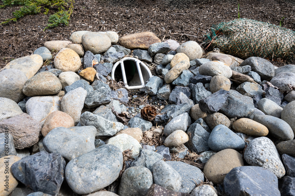 Foto de New installation of storm water flood management, round outflow ...