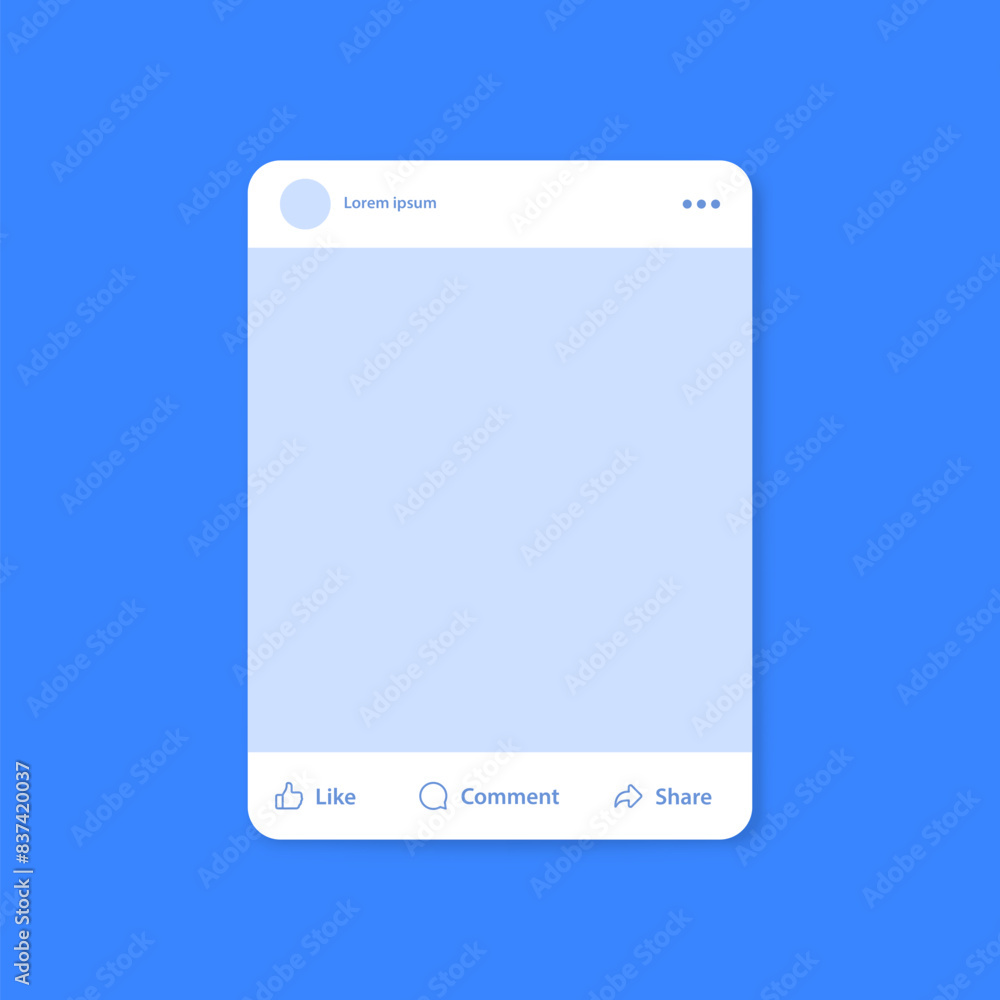 facebook post frame mockup template. social media and social network ...