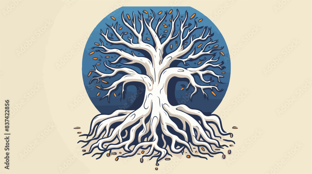 Vetor de Square Root Symbol White 2d flat cartoon vactor illustration ...