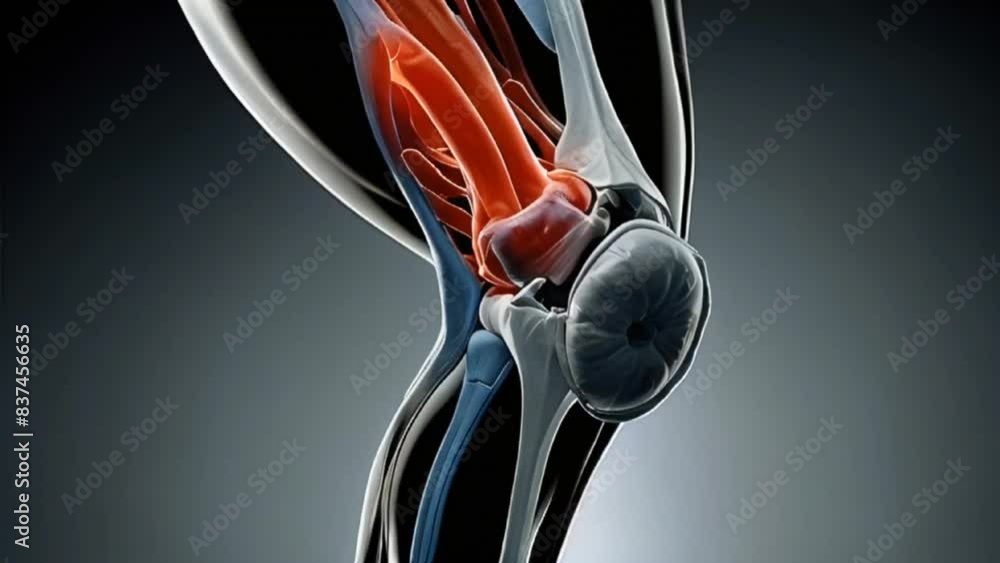 Visual representation of ACL tear with knee instability and sweling ...