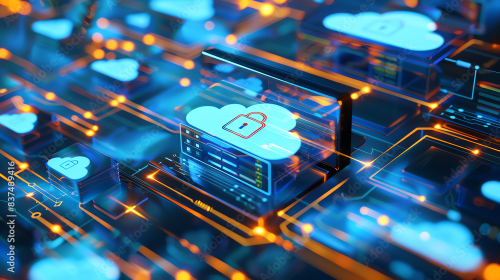Cloud storage interface, organized folders, seamless file management ...