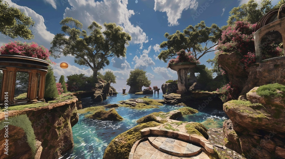 A virtual reality playground where AI constructs immersive worlds, blurring the lines between ...