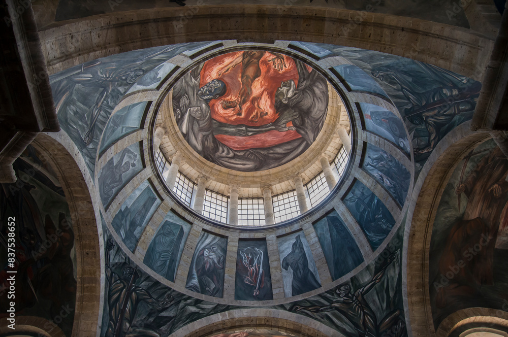 The work of the artist Jose Clemente Orozco called, EL HOMBRE EN LLAMAS ...