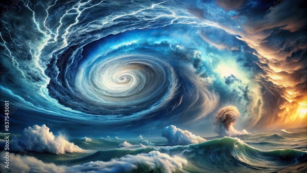 of a destructive cyclone hurricane tornado disaster whirlpool , natural ...