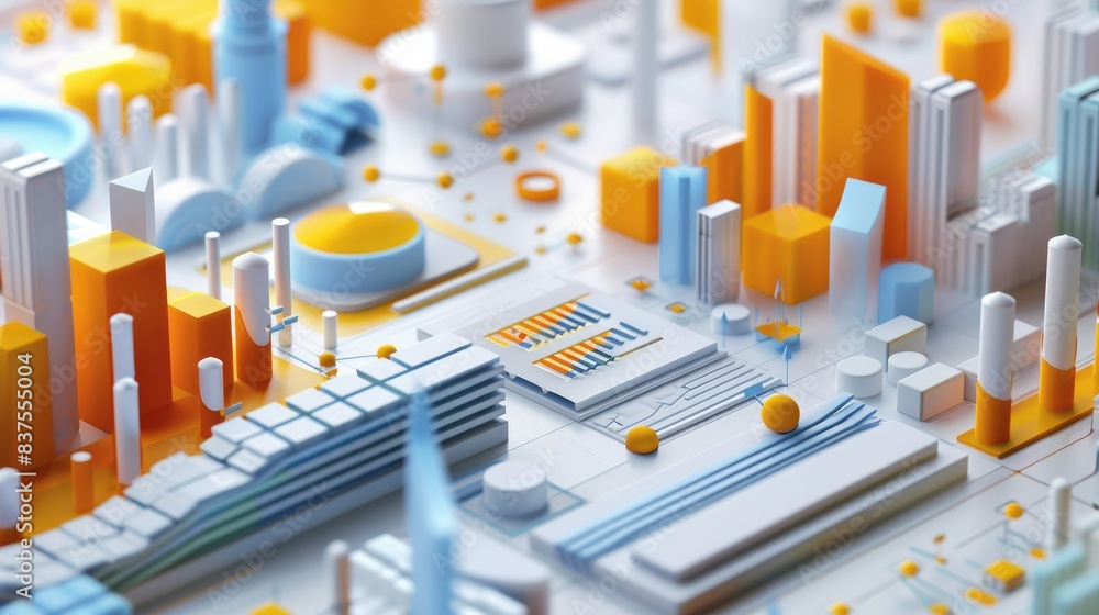 3d image of mid market value propositions visualized by 3d graph AI ...