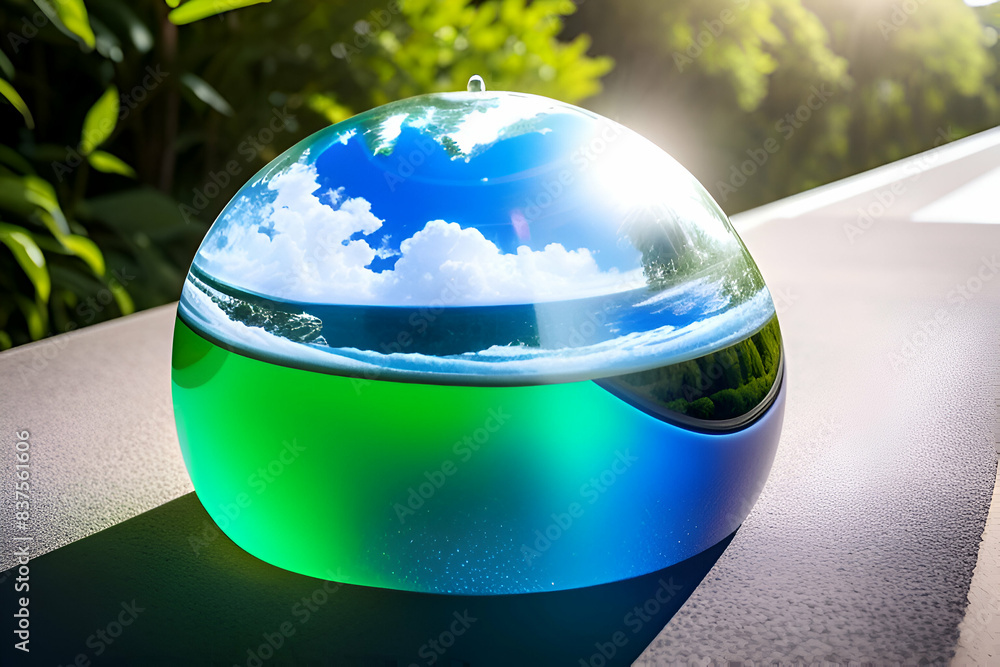 World environment day.Globe Glass with circular economy icons renewable ...