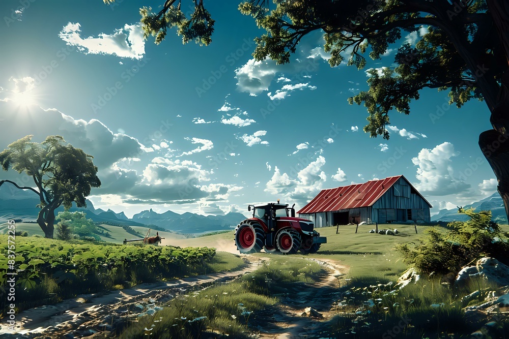 Essential Elements of a Farmer's Daily Routine Stock Photo | Adobe Stock