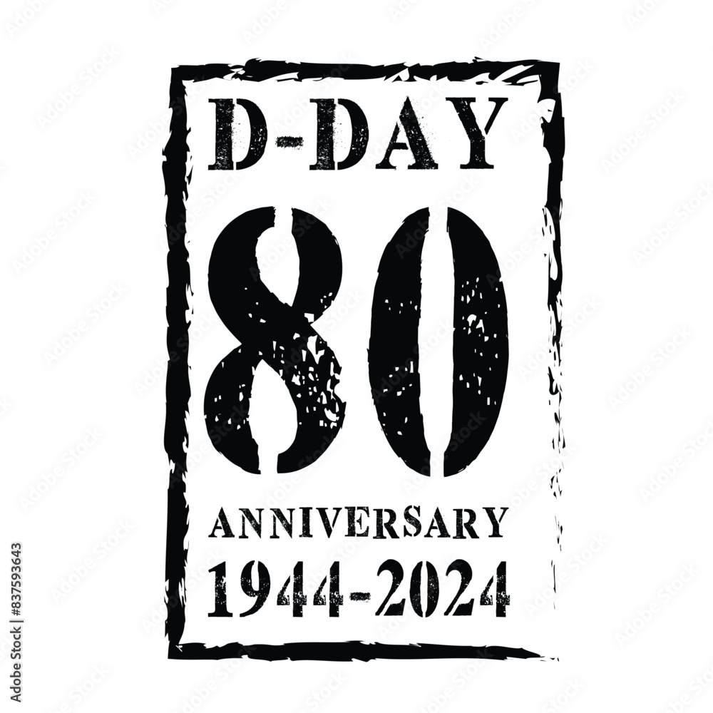 Commemorating the 80th anniversary of D-Day (1944-2024), this design ...
