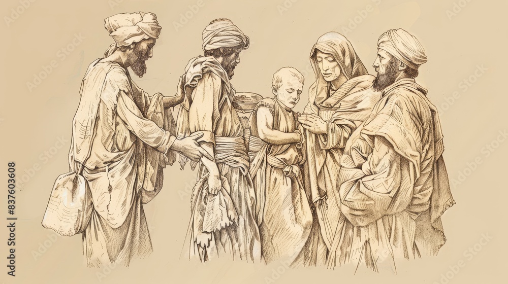 Genesis 25 Biblical Illustration: Birth of Esau and Jacob, Birthright ...