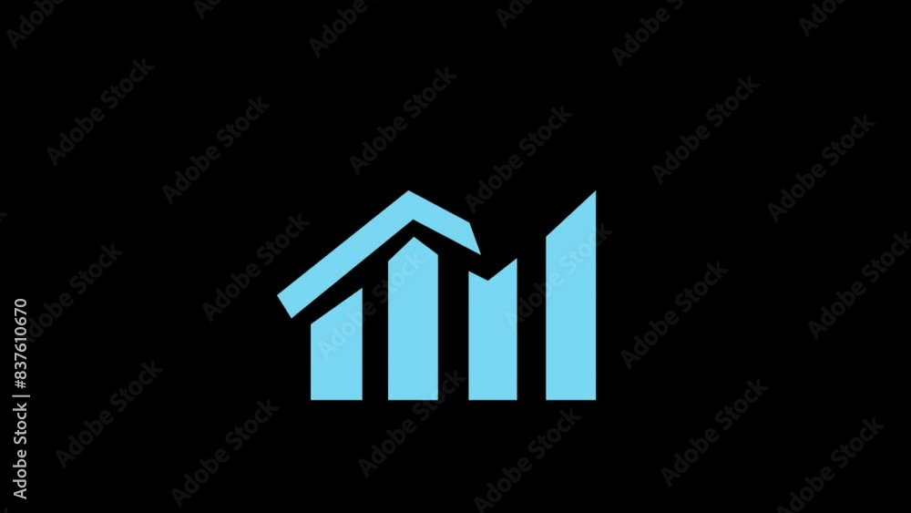 Growth footage. Profit growing icon video. Growing animation. Arrow ...