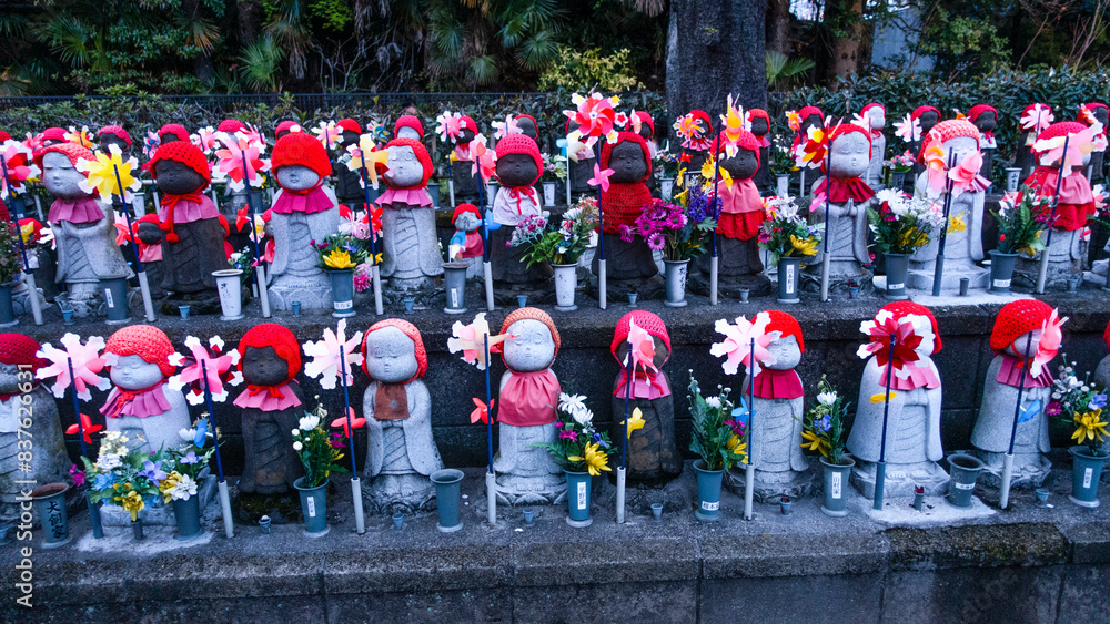 Tokyo, Japan APRIL 2024: Mizuko, Senjo-chori Jizosonson of Zojoji ...