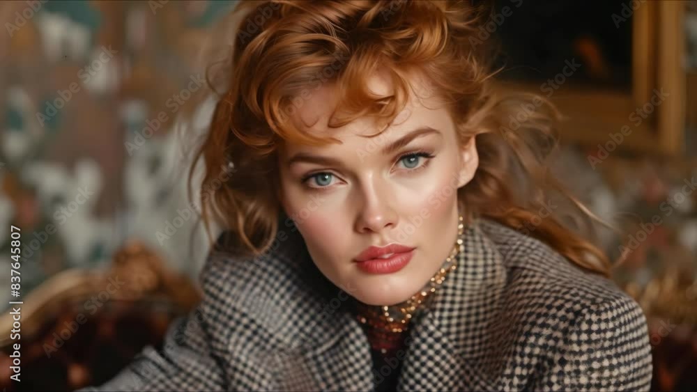 A vintage shot from the 90s features a supermodel in a classic fashion ...