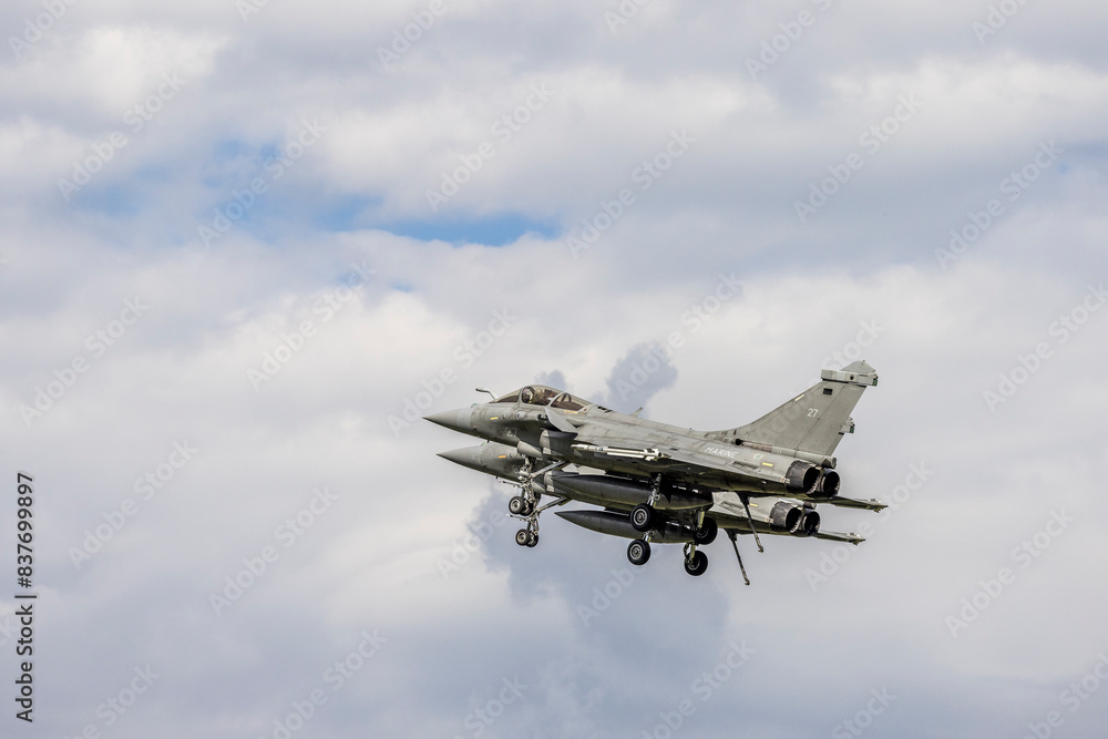 Dassault Rafale Marine in flight during an airshow exercise at Gap ...