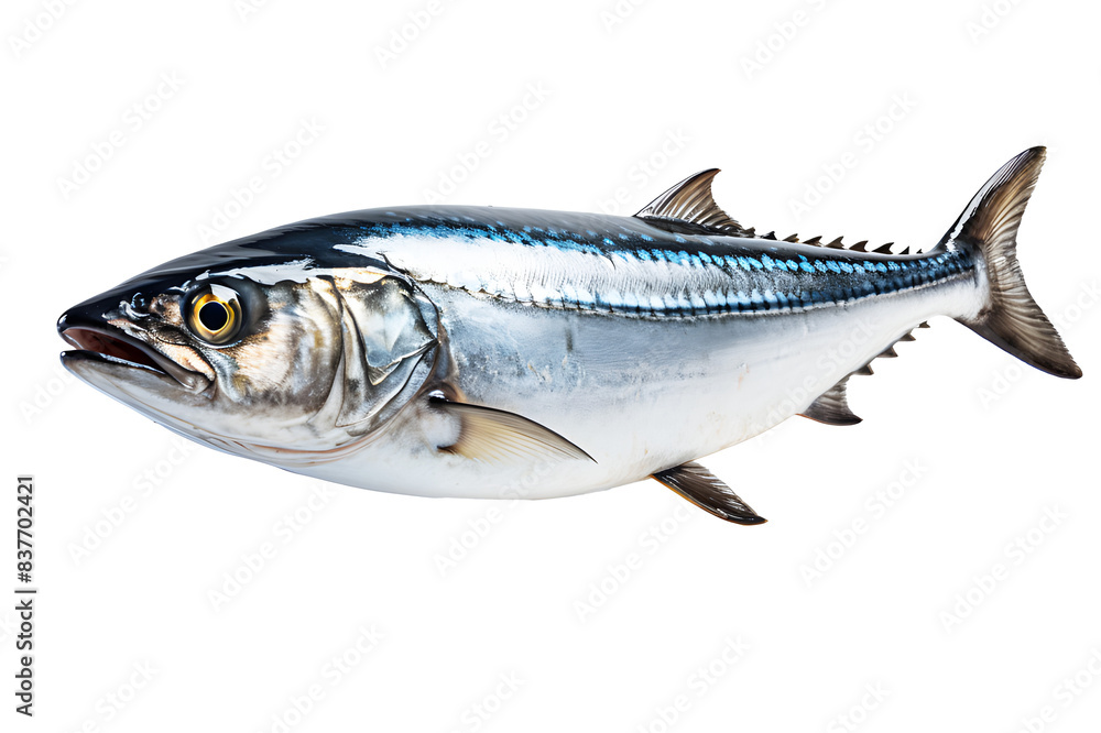 White blue Atlantic mackerel fish isolated on cut out PNG or ...