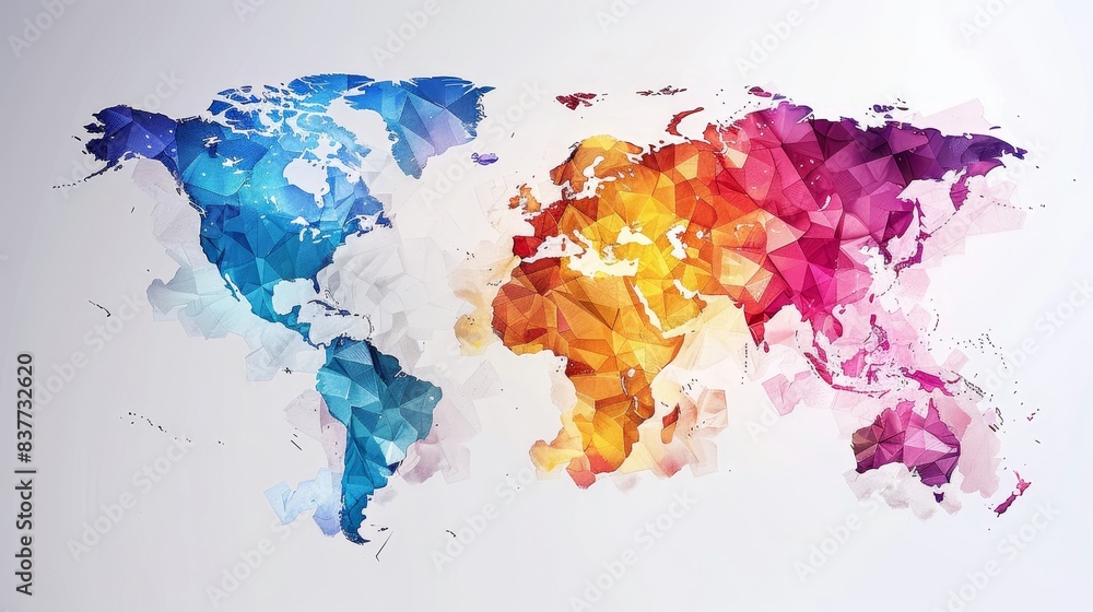 Visual representation of Sustainable Development Goals on a world map ...