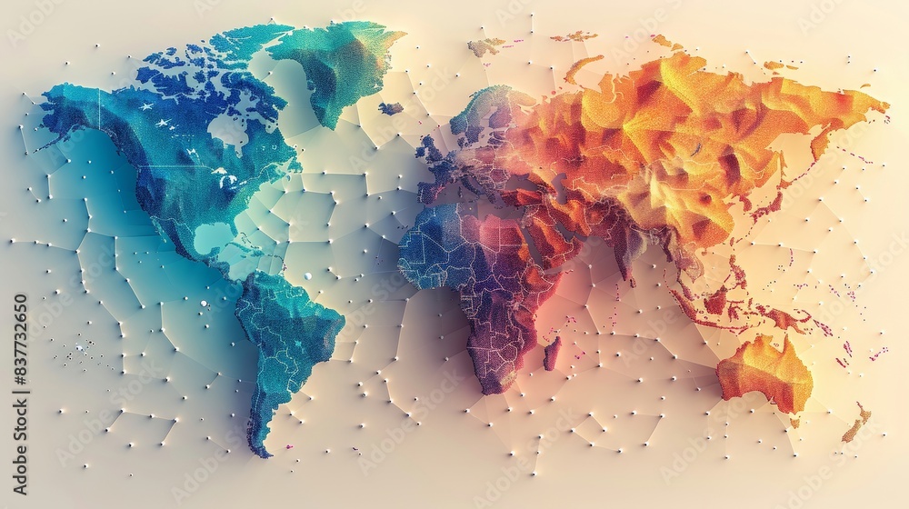 Visual representation of Sustainable Development Goals on a world map ...