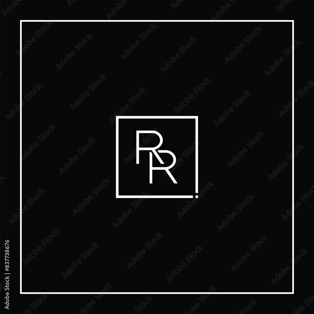 Initial RR Vector Logo - Elegant Monogram Template for letter R and R ...