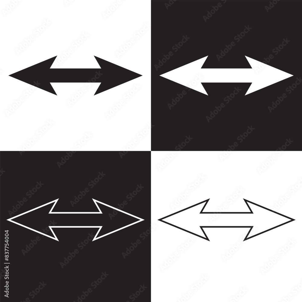 Left Right Arrow icon. Double horizontal arrow icon. Browse Horizontal ...