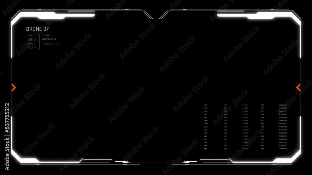 Universal Technology Line and frame Video overlay Futuristic HUD Head ...