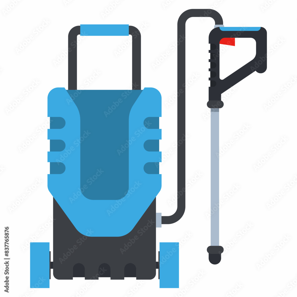 Pressure washer vector cartoon illustration isolated on a white ...